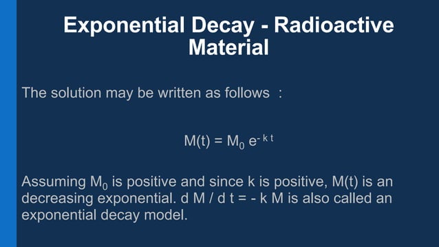 Application of Differential Equation in Real Life | PPTX