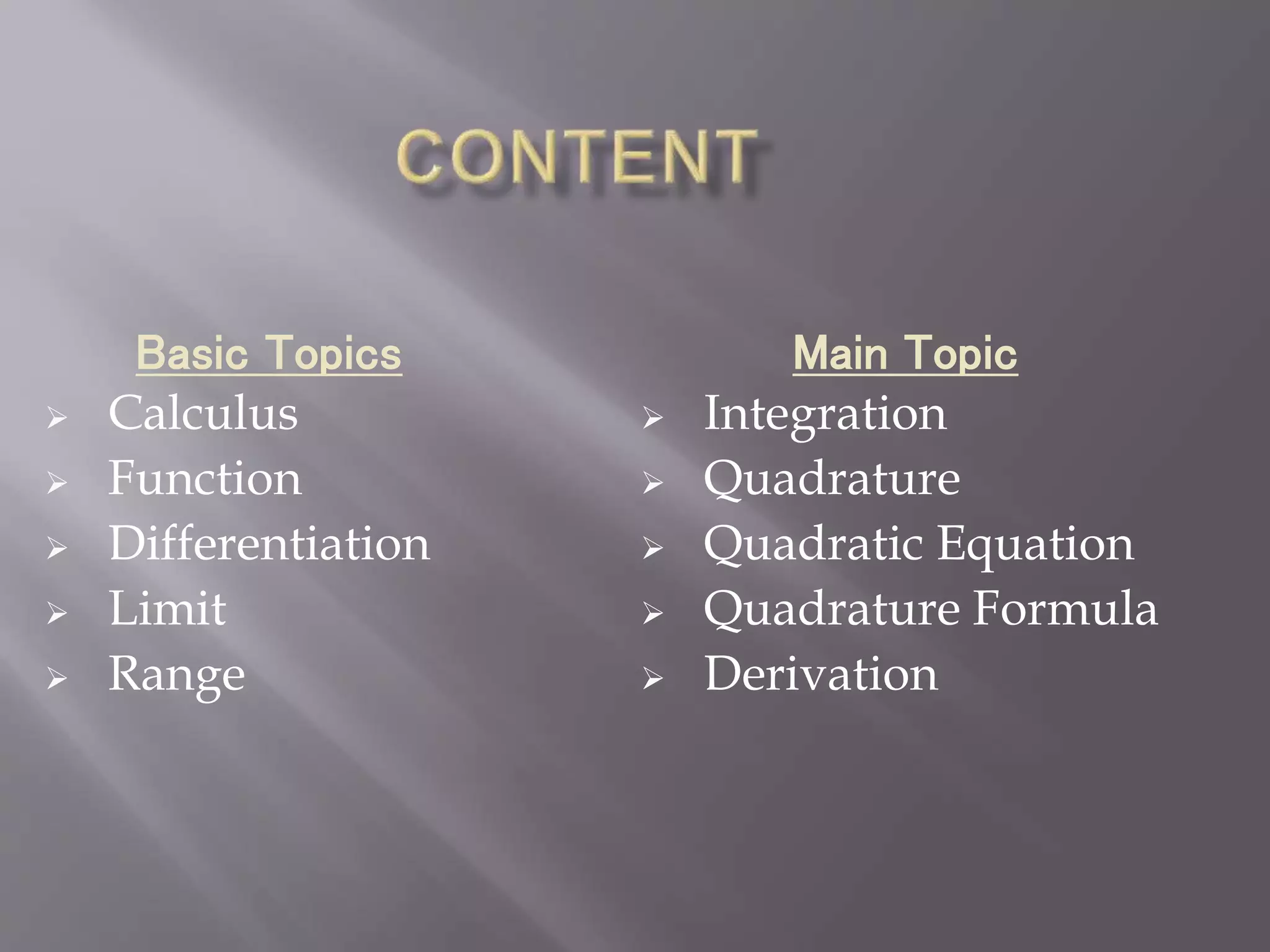 General Quadrature Equation | PPTX