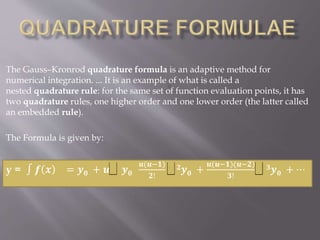 General Quadrature Equation | PPT