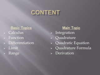 General Quadrature Equation | PPT