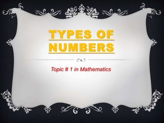 Mathematics topics for class 6 | PPTX