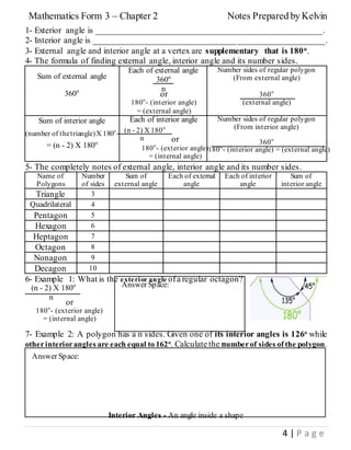 Mathematics Form 1-Chapter 9 polygons KBSM of form 3 chp 2 | DOCX
