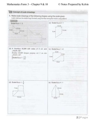 Mathematics form 3-chapter 9 & 10 Scale Drawing + Transformation II ...