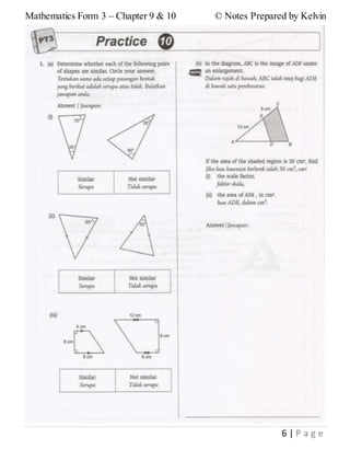 Mathematics form 3-chapter 9 & 10 Scale Drawing + Transformation II ...