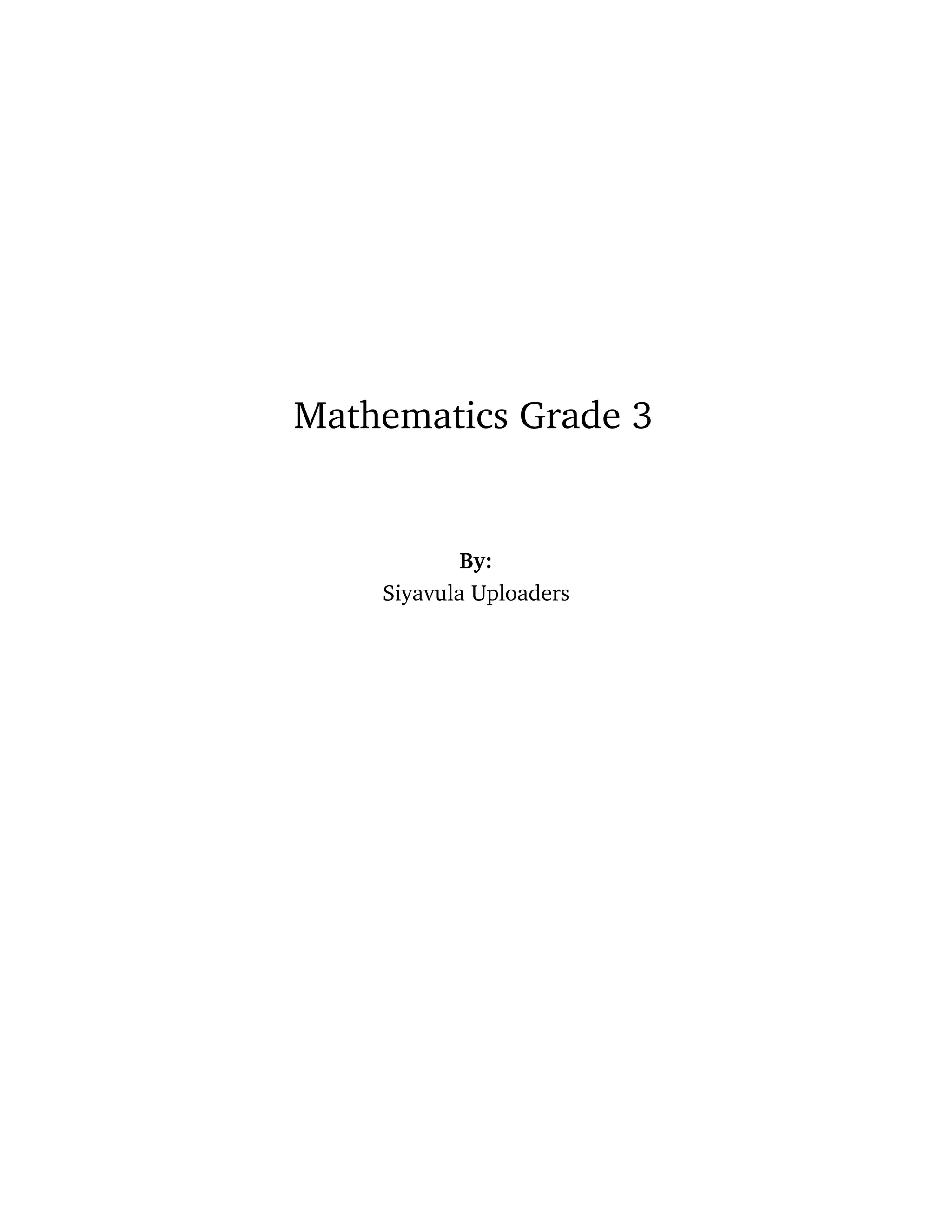 Mathematics grade-3-1.1 | PDF