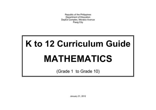 Mathematics k-12-curriculum-guide | PDF