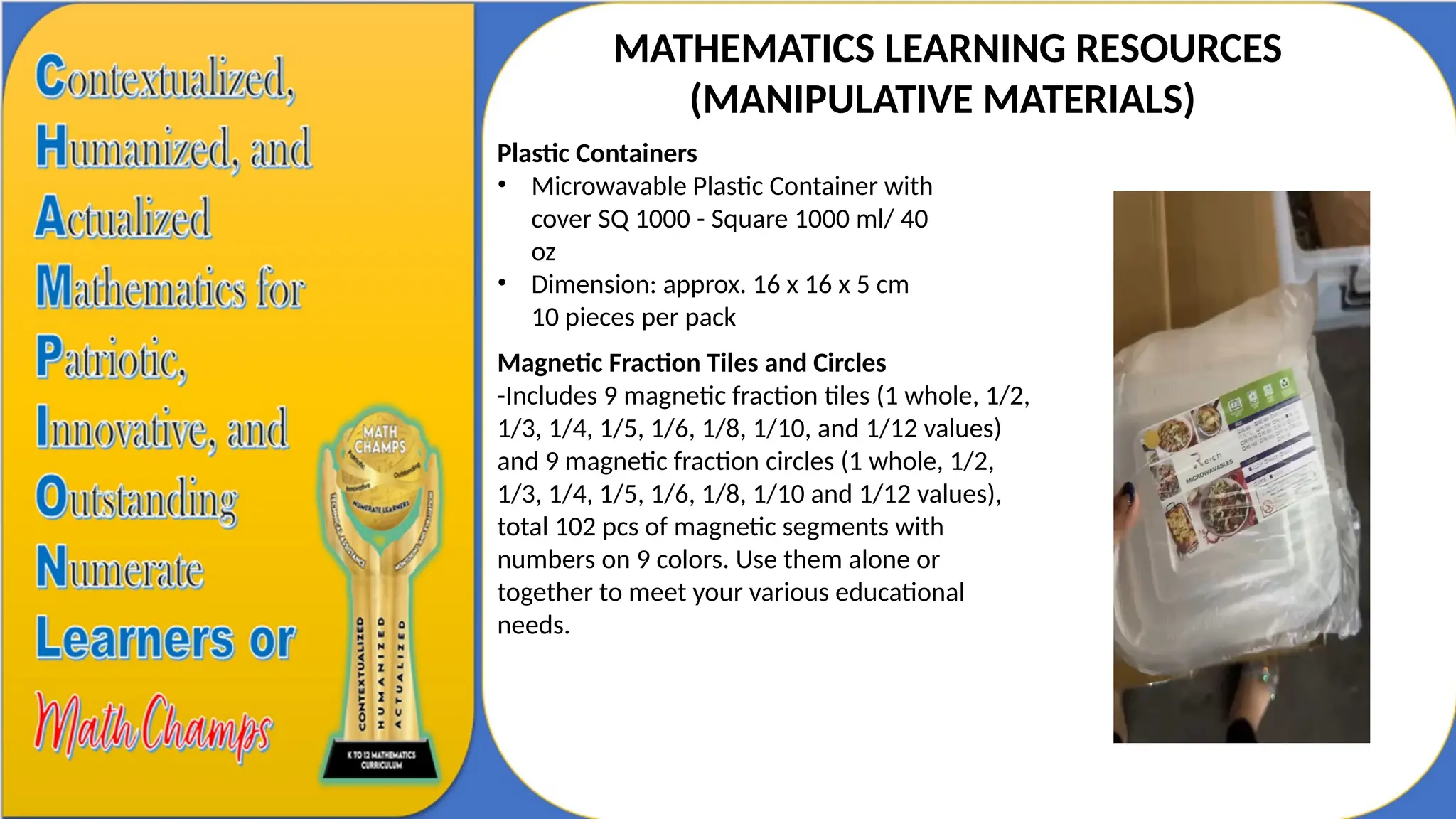 MATHEMATICS-MANIPULATIVES for teachers handling mathematics in junior ...