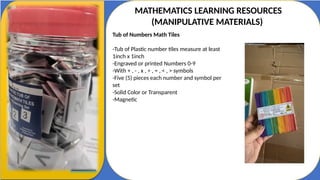 MATHEMATICS-MANIPULATIVES for teachers handling mathematics in junior ...