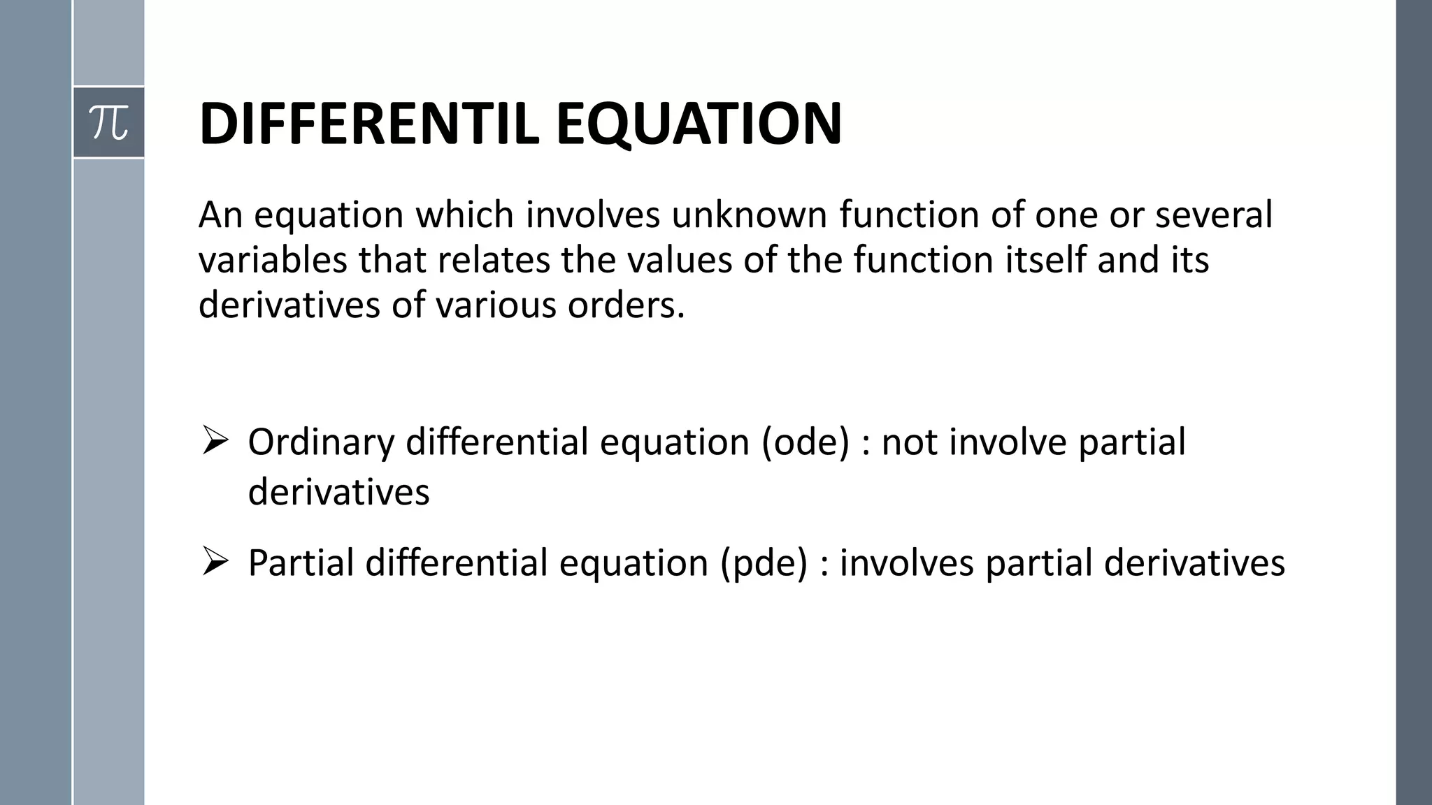 Differential Equation and Linear Differential Equation (Mathematics) | PPTX