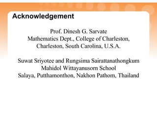 Mathematics Project Slides | PPT | Physics | Science