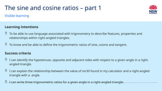 Understanding Sine and Cosine Ratios in Right-Angled Triangles ...