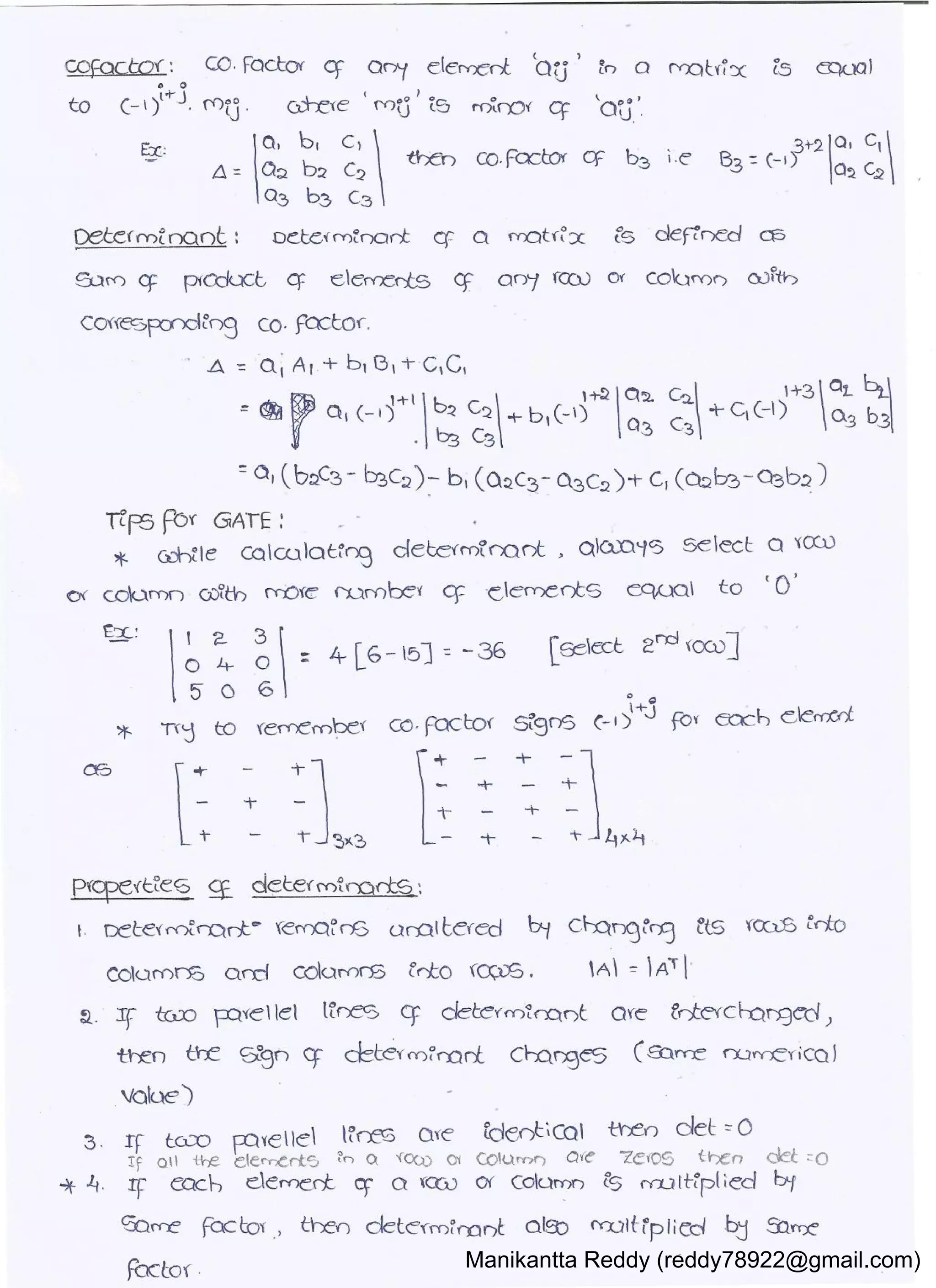 Mathematics 1 handwritten classes notes (study materials) for IES PSUs ...