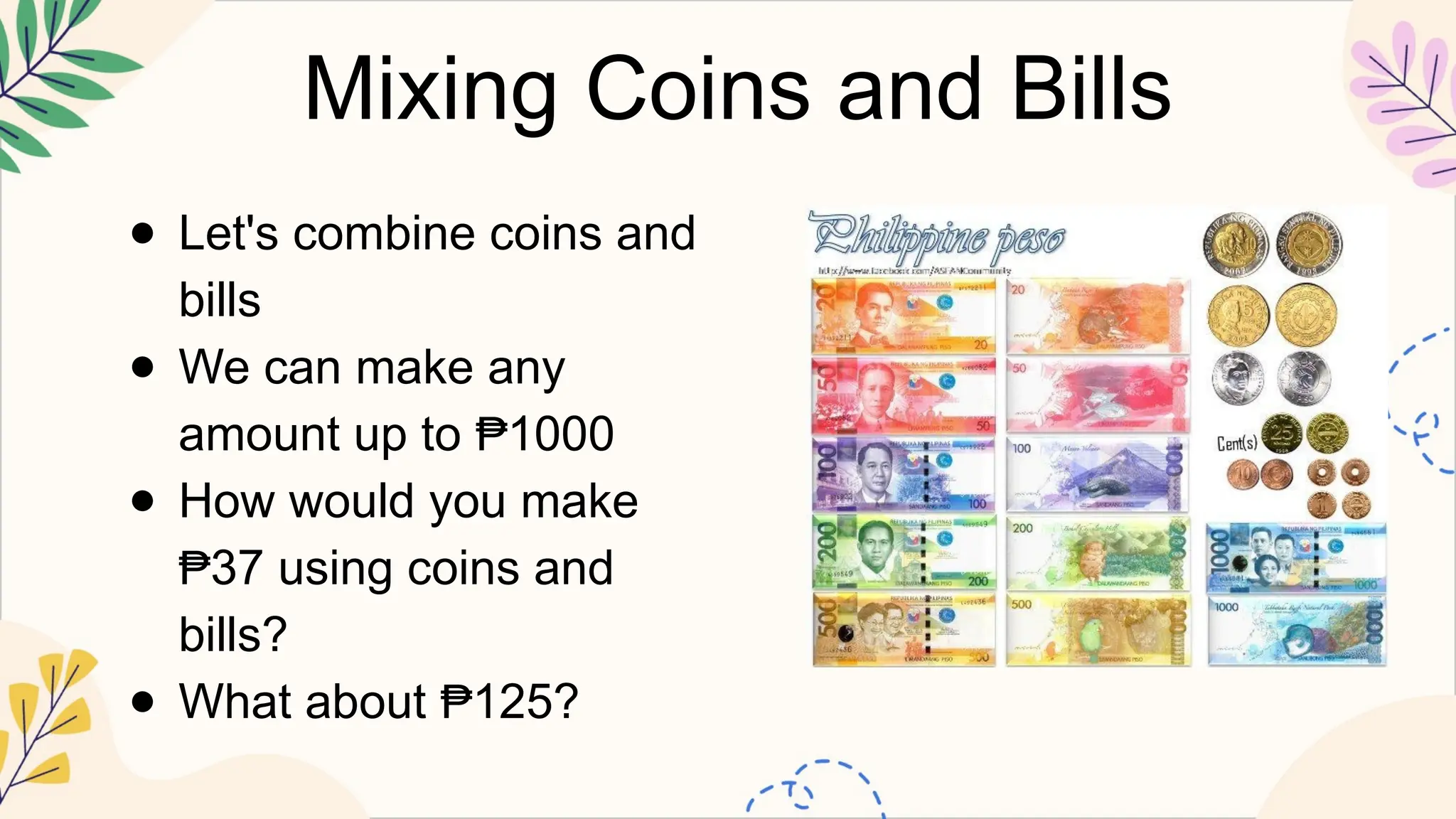 MATHEMATICS2 Q2 1 determine and write the value of a number of bills, .pptx