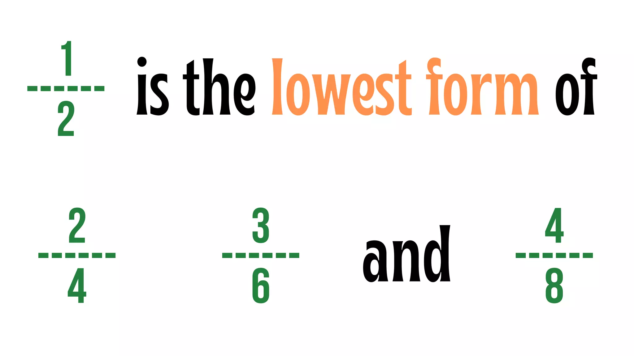 MATHEMATICS 4 - FRACTIONS - PART III - CHANGING FRACTIONS TO LOWEST ...