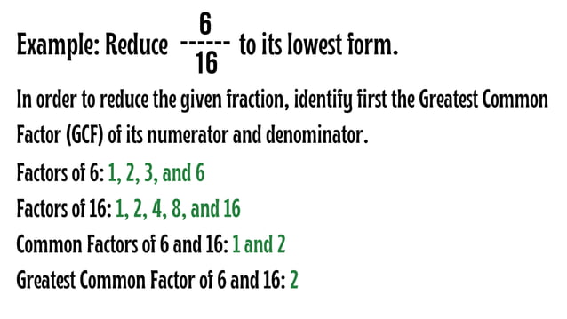 MATHEMATICS 4 - FRACTIONS - PART III - CHANGING FRACTIONS TO LOWEST ...