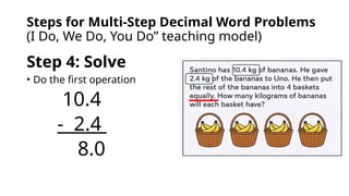 MATHEMATICS 5 FOR DEMO multi-step problem involving decimals and money ...
