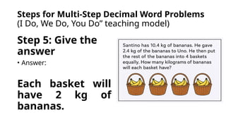 MATHEMATICS 5 FOR DEMO multi-step problem involving decimals and money ...