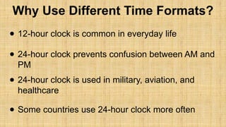 MATHEMATICS5 Q1 2 convert 12-hour.pptxMATHEMATICS5 Q1 1 Describing a 12 ...