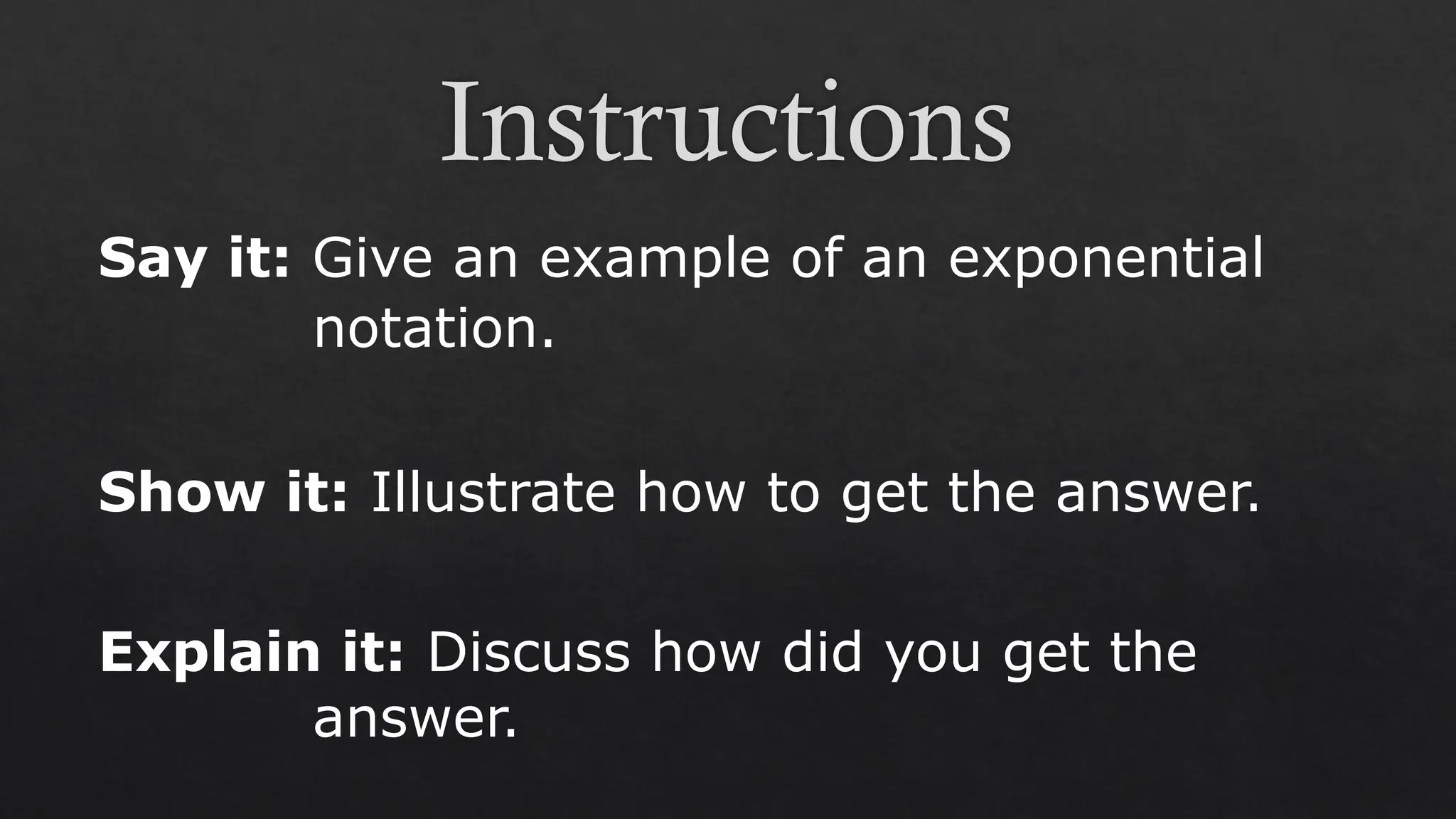 Mathematics 6 - Giving the value of an Exponential Notation | PPTX