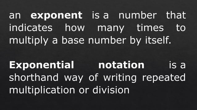 Mathematics 6 - Giving the value of an Exponential Notation | PPTX ...