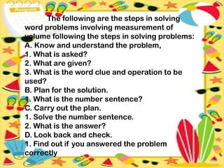 MATHEMATICS 6 PPT Q4 - Solves Routine And Non-Routine Problems ...