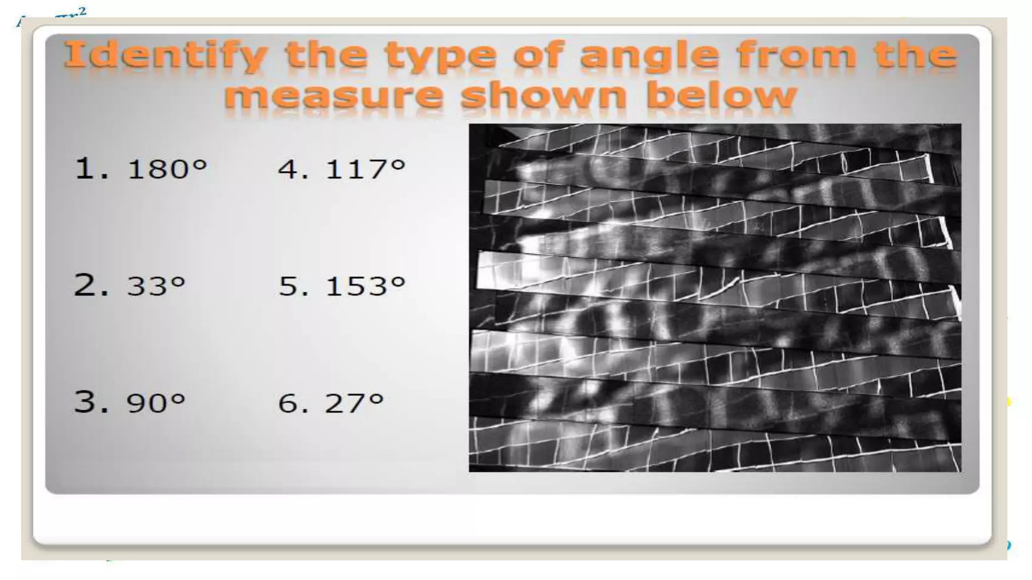 Mathematics 7: Angles (naming, types and how to measure them) | PPTX