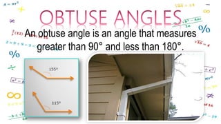 Mathematics 7: Angles (naming, types and how to measure them) | PPTX