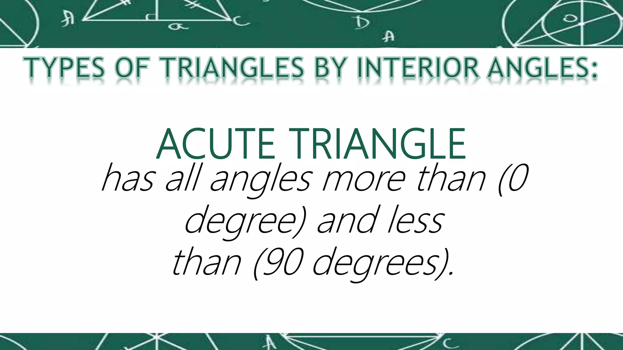 Mathematics 7 - Triangles (Classification of Triangles according to Interior Angles and ...