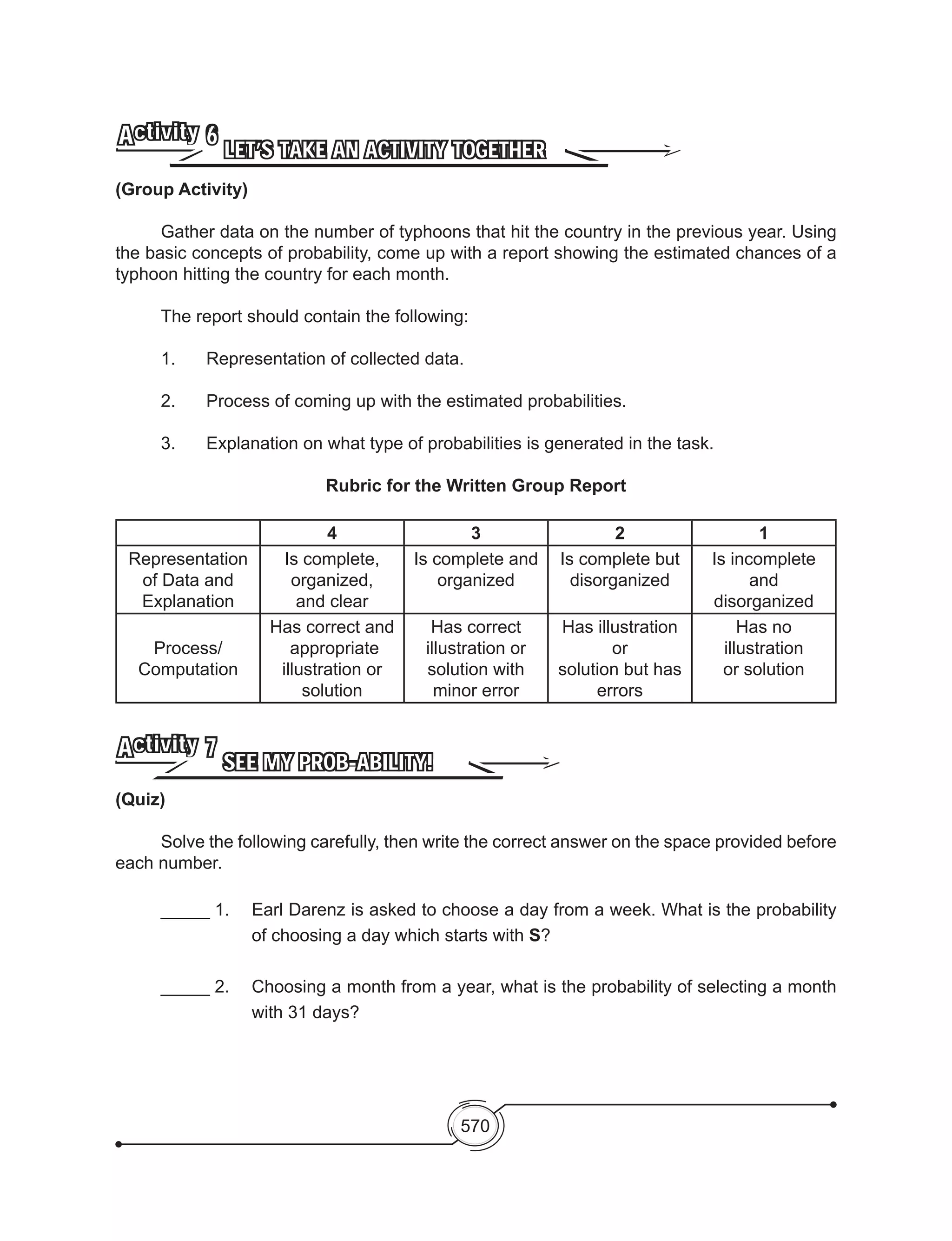 Mathematics 8 Basic Concepts of Probability | PDF