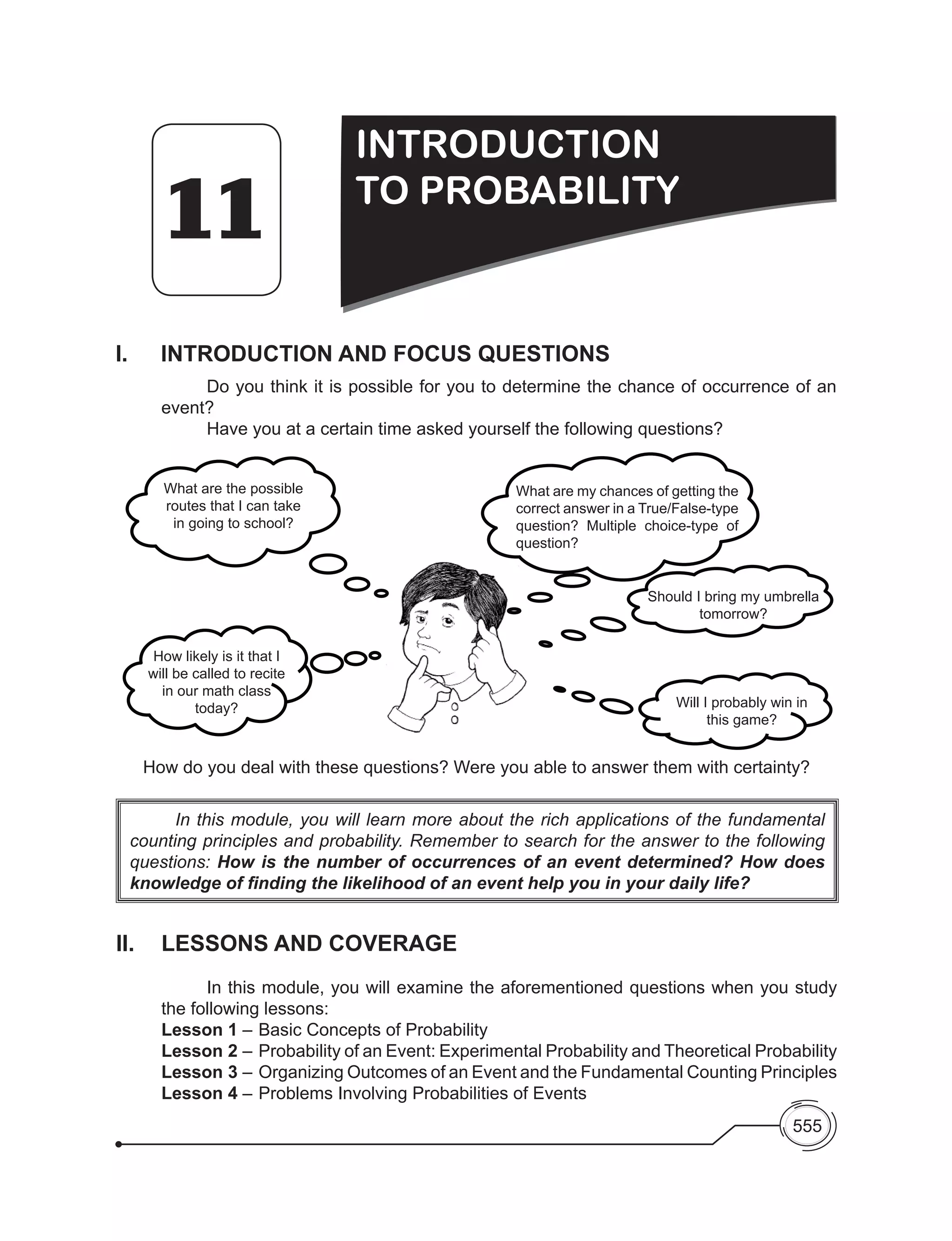Mathematics 8 Basic Concepts of Probability | PDF