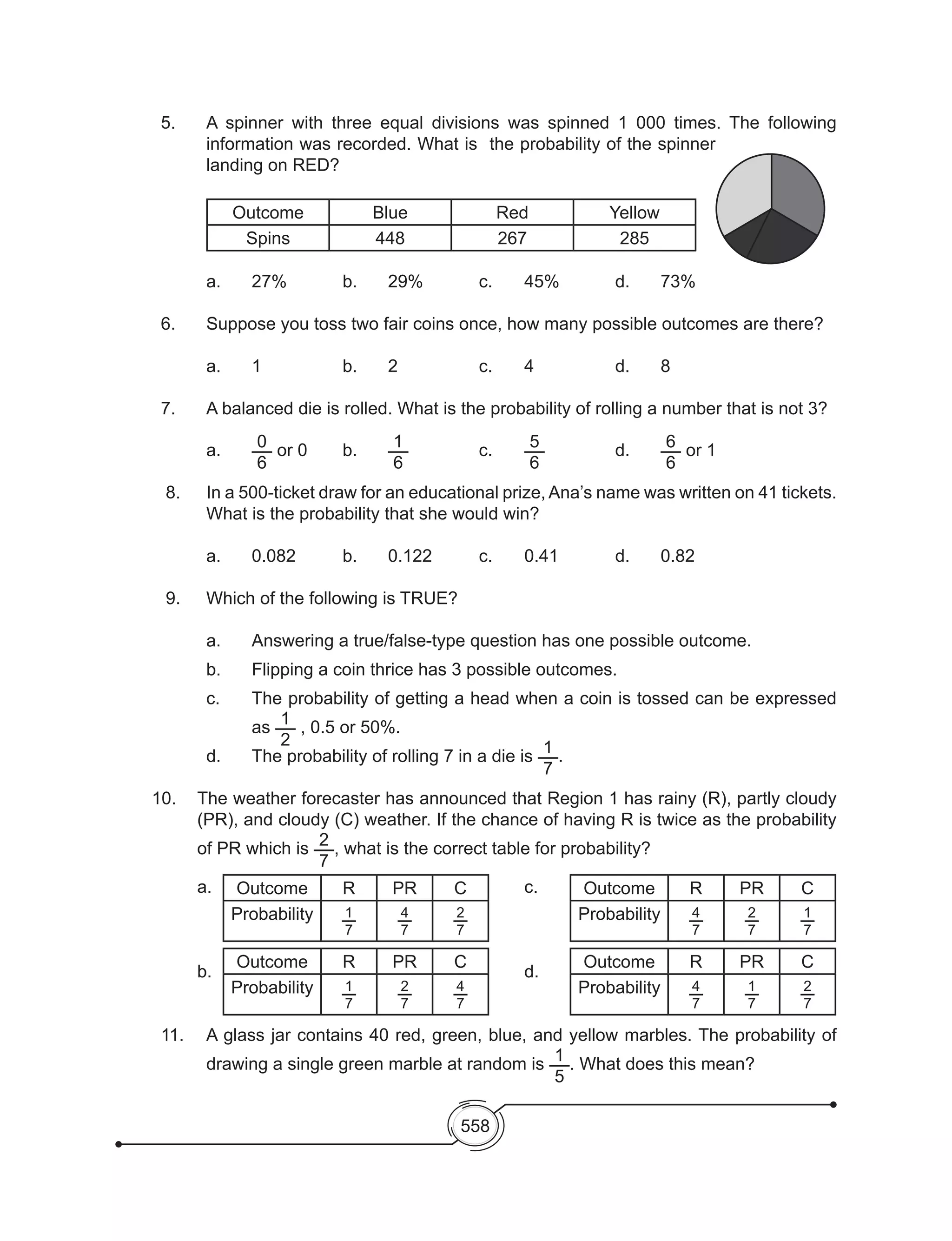 Mathematics 8 Basic Concepts of Probability | PDF