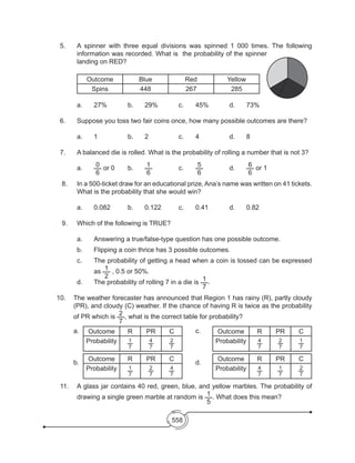 Mathematics 8 Basic Concepts of Probability | PDF