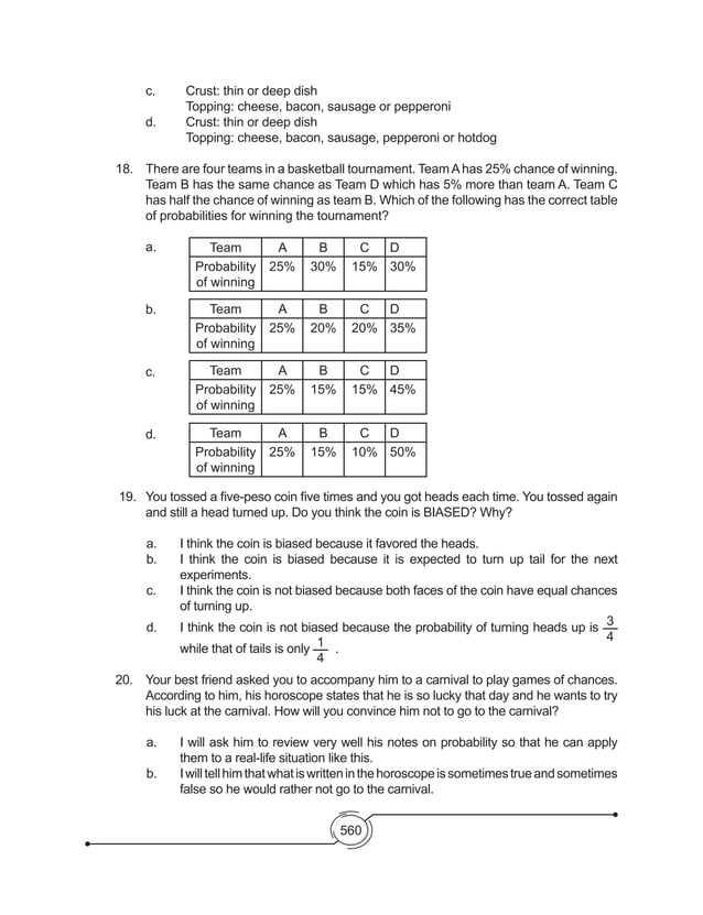 Mathematics 8 Basic Concepts of Probability | PDF