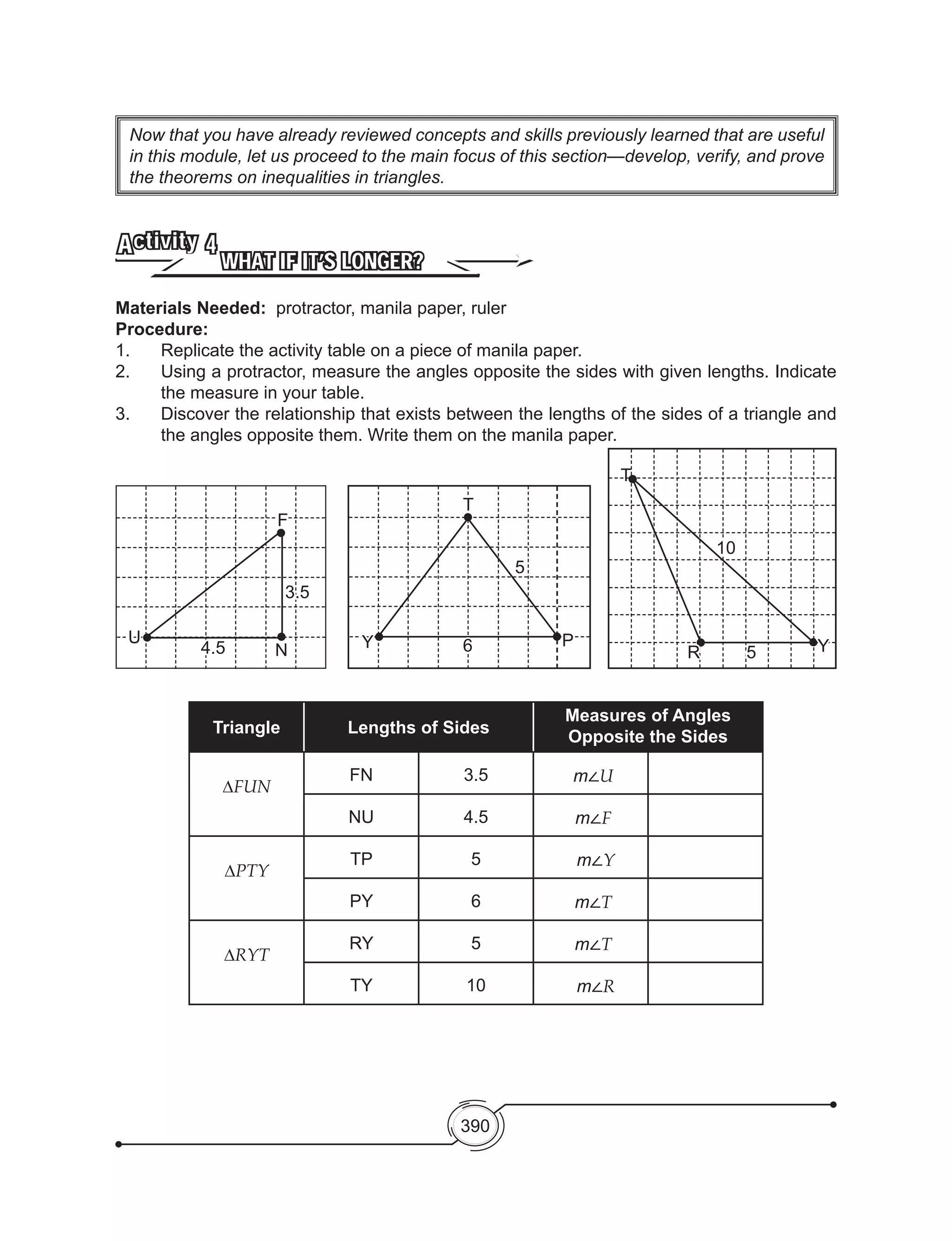 Mathematics 8 Triangle Inequality | PDF