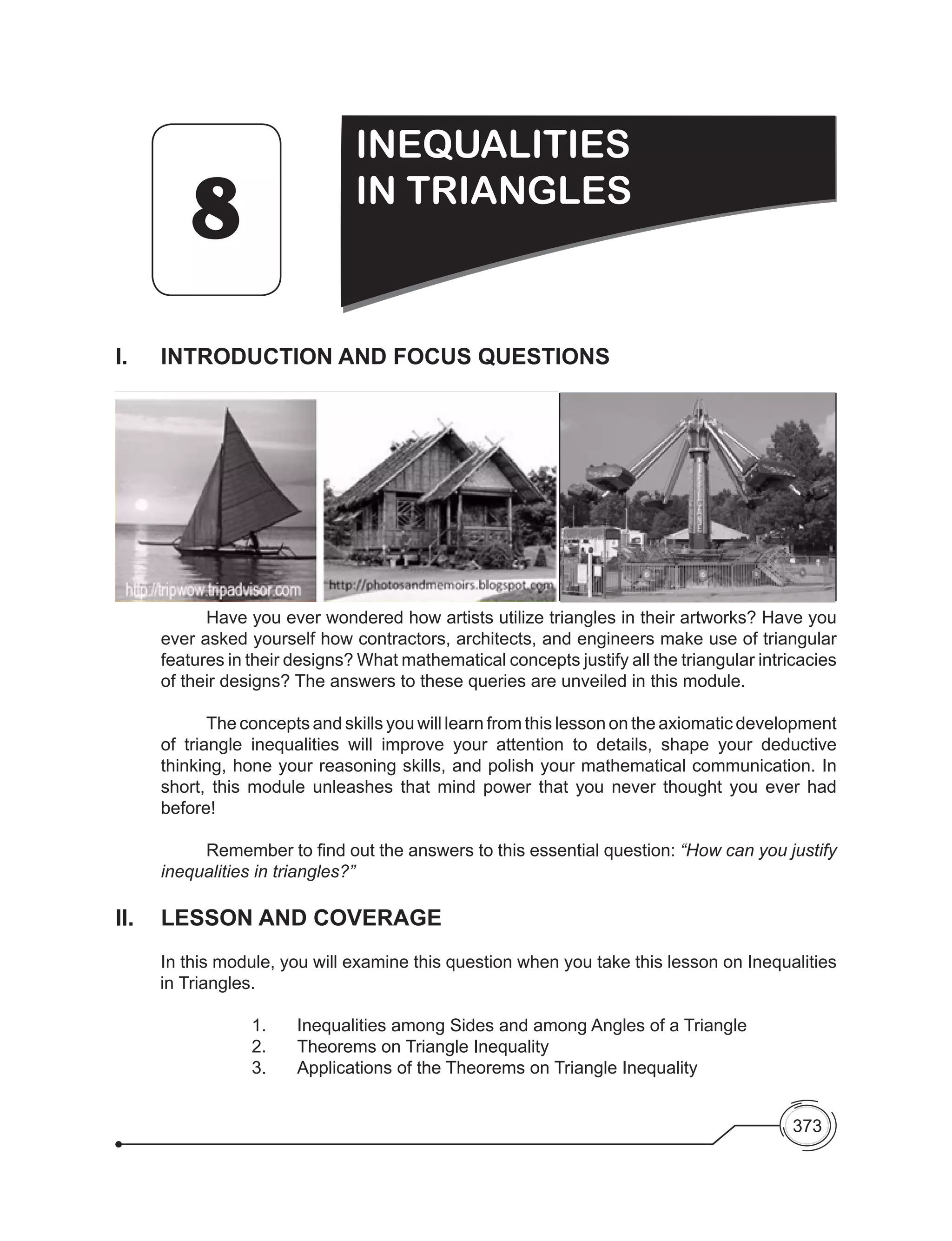Mathematics 8 Triangle Inequality | PDF
