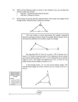Mathematics 8 Triangle Inequality | PDF
