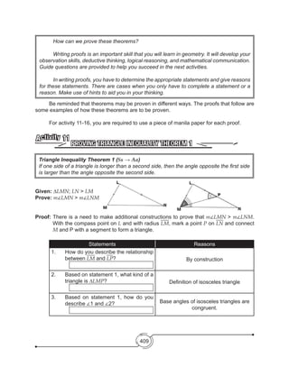 Mathematics 8 Triangle Inequality | PDF