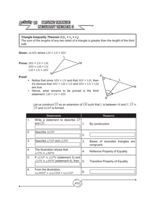 Mathematics 8 Triangle Inequality | PDF