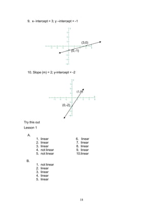 Mathematics 8 Linear Functions | DOC