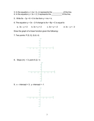 Mathematics 8 Linear Functions | DOC