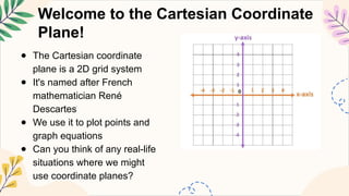 MATHEMATICS8 Q2 1. illustarate and describe the Cartesian coordinate ...