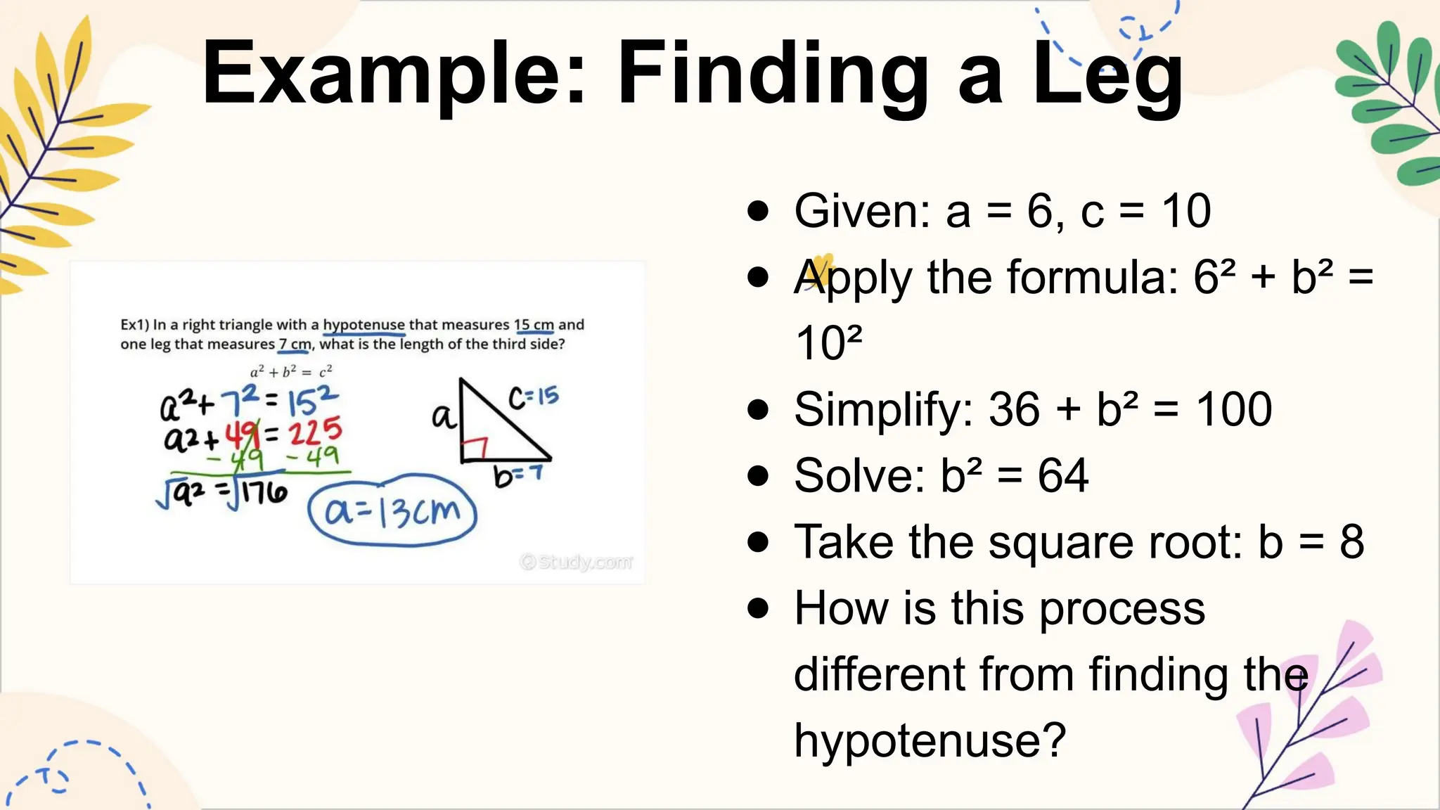 MATHEMATICS8 Q2 10. apply the Pythagorean Theorem in finding the ...
