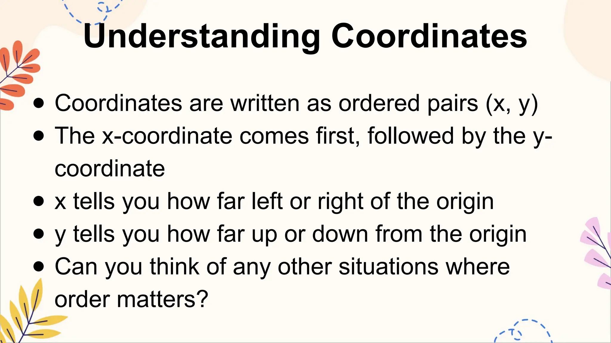 MATHEMATICS8 Q2 2. plot points on the Cartesian coordinate plane and ...