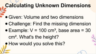 MATHEMATICS8 Q2 5. find the volume of pyramids other than square and ...