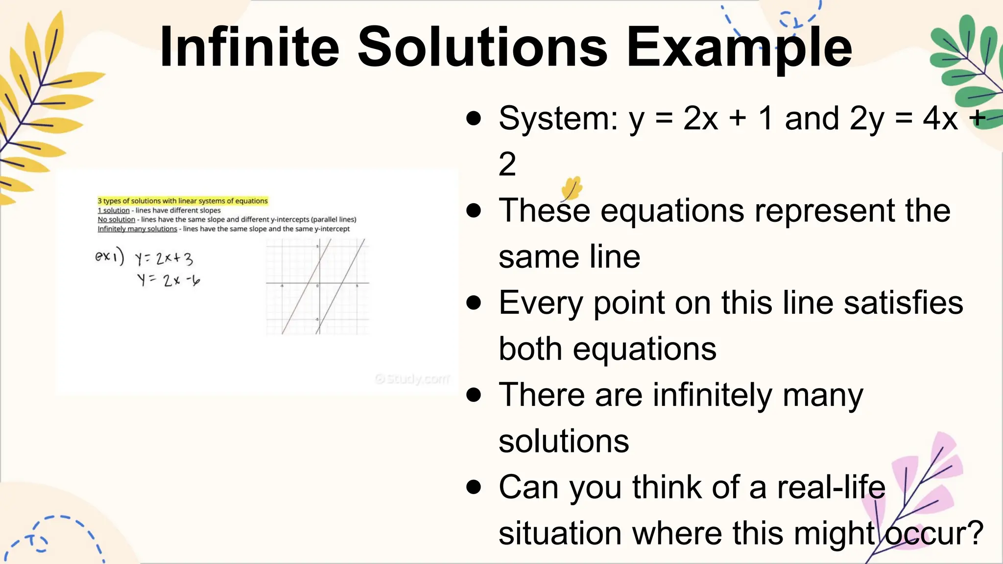 MATHEMATICS8 Q3 10. define and illustrate a system of linear equations ...