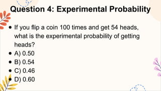 MATHEMATICS8 Q4 5. differentiate theoretical from experimental ...