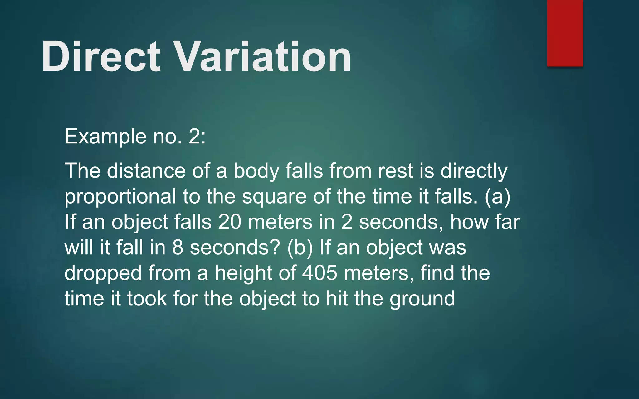 Mathematics 9 Lesson 4-A: Direct Variation | PPTX