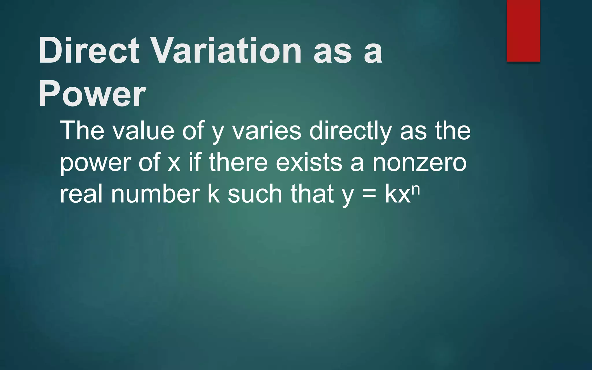 Mathematics 9 Lesson 4-A: Direct Variation | PPTX