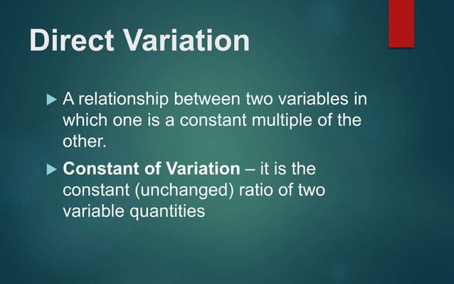 Mathematics 9 Lesson 4-A: Direct Variation | PPTX | Physics | Science