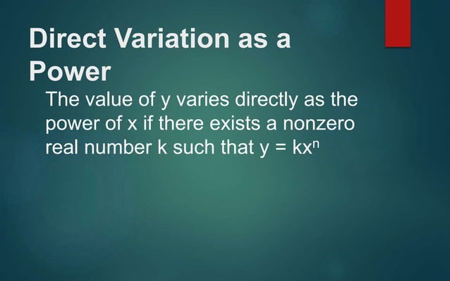 Mathematics 9 Lesson 4-A: Direct Variation